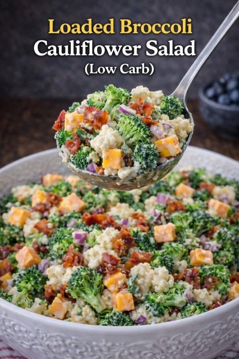 Loaded Broccoli Cauliflower Salad (Low Carb) – The Ultimate Creamy ...